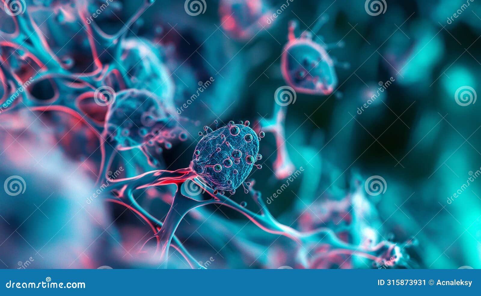 Inflamed Human Lymph Node Under a Microscope, Inflamed Tonsils, Lymph ...