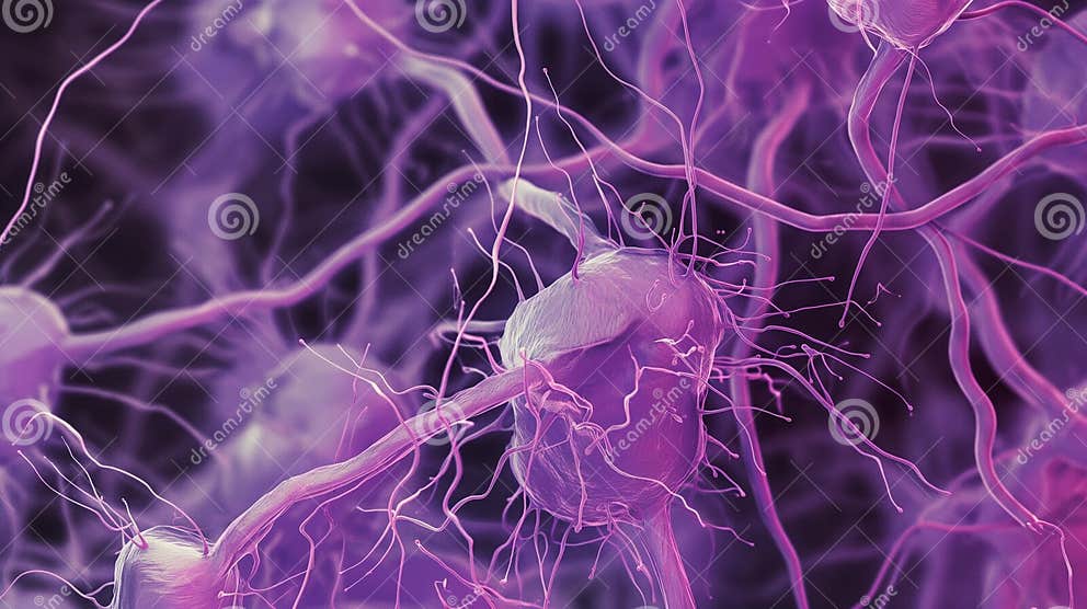 Inflamed Human Lymph Node Under a Microscope, Inflamed Tonsils, Lymph ...