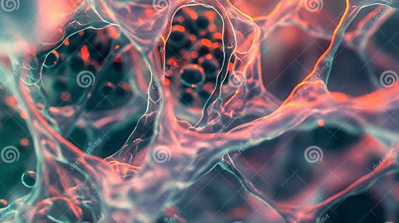 Inflamed Human Lymph Node Under a Microscope, Inflamed Tonsils, Lymph ...