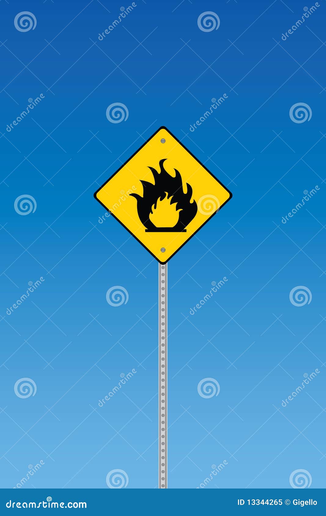 Inflammable sign stock vector. Illustration of danger - 13344265