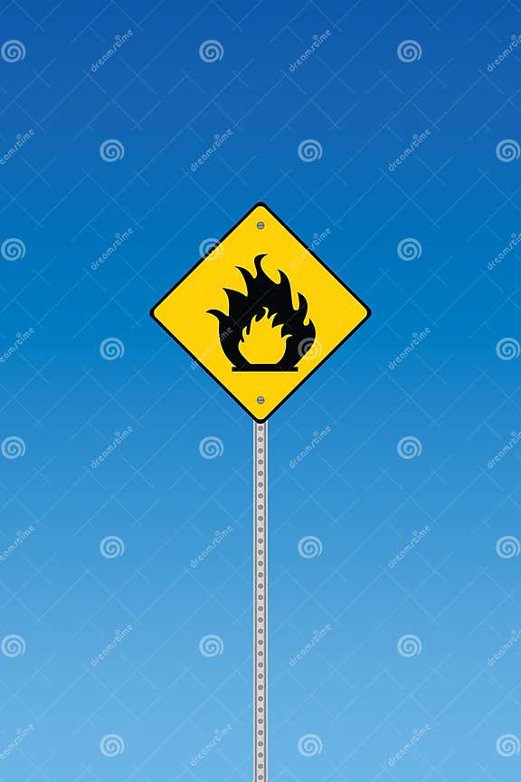 Inflammable sign stock vector. Illustration of danger - 13344265