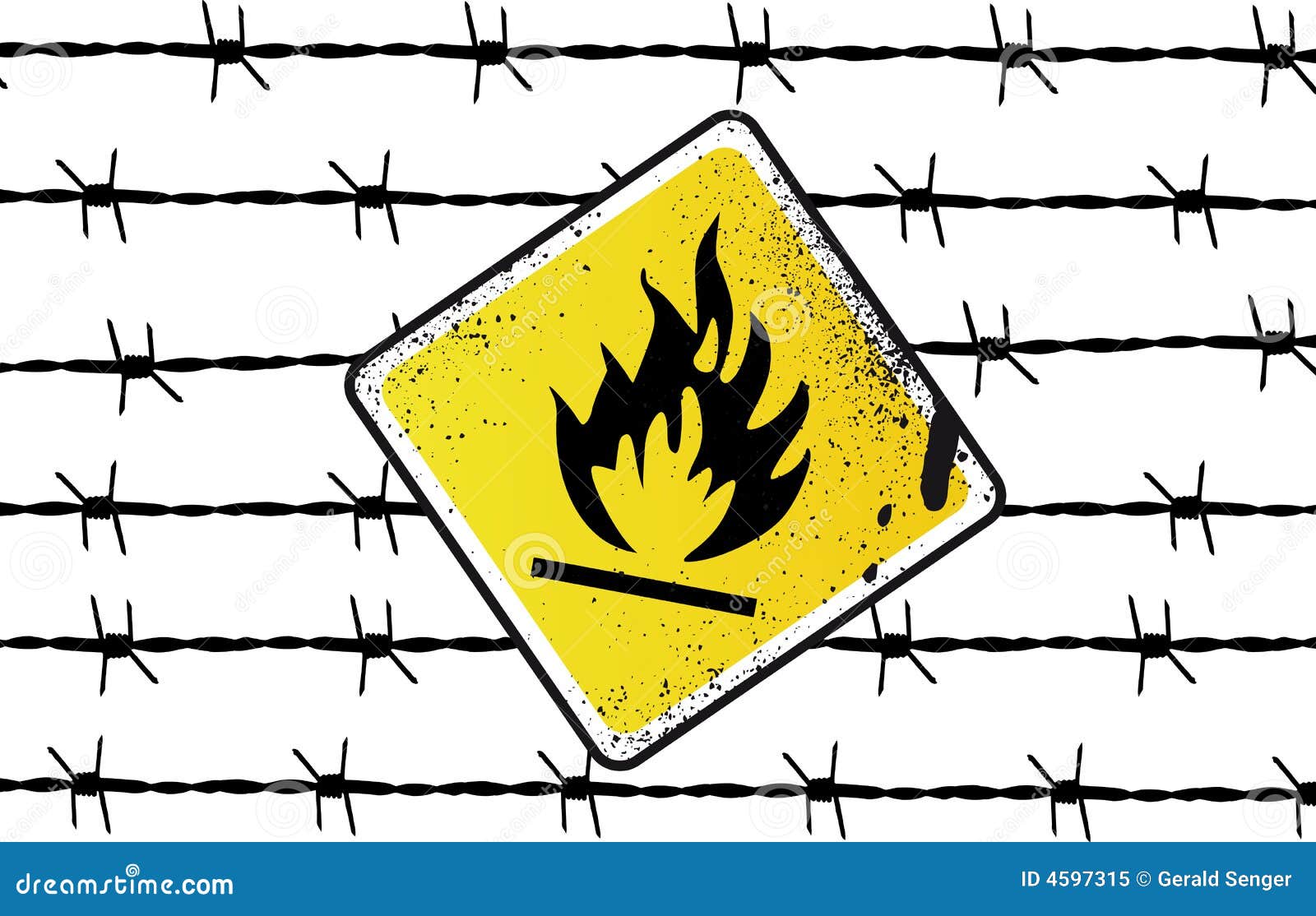 Inflammable Sign Vector Illust | CartoonDealer.com #4597315