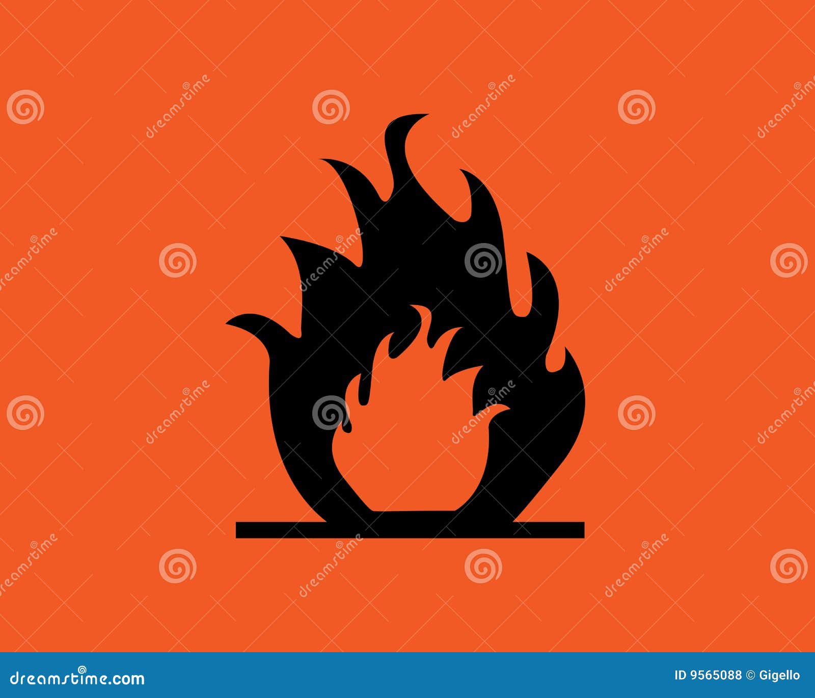 Inflammable symbol stock vector. Illustration of garbage - 9565088