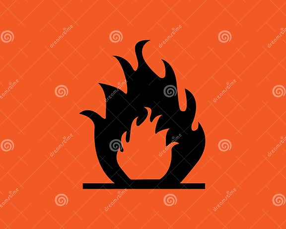Inflammable symbol stock vector. Illustration of garbage - 9565088