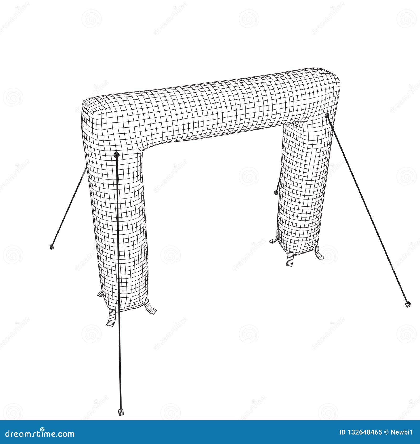 Inflat Entrance Arch Wireframe Stock Vector - Illustration of model ...