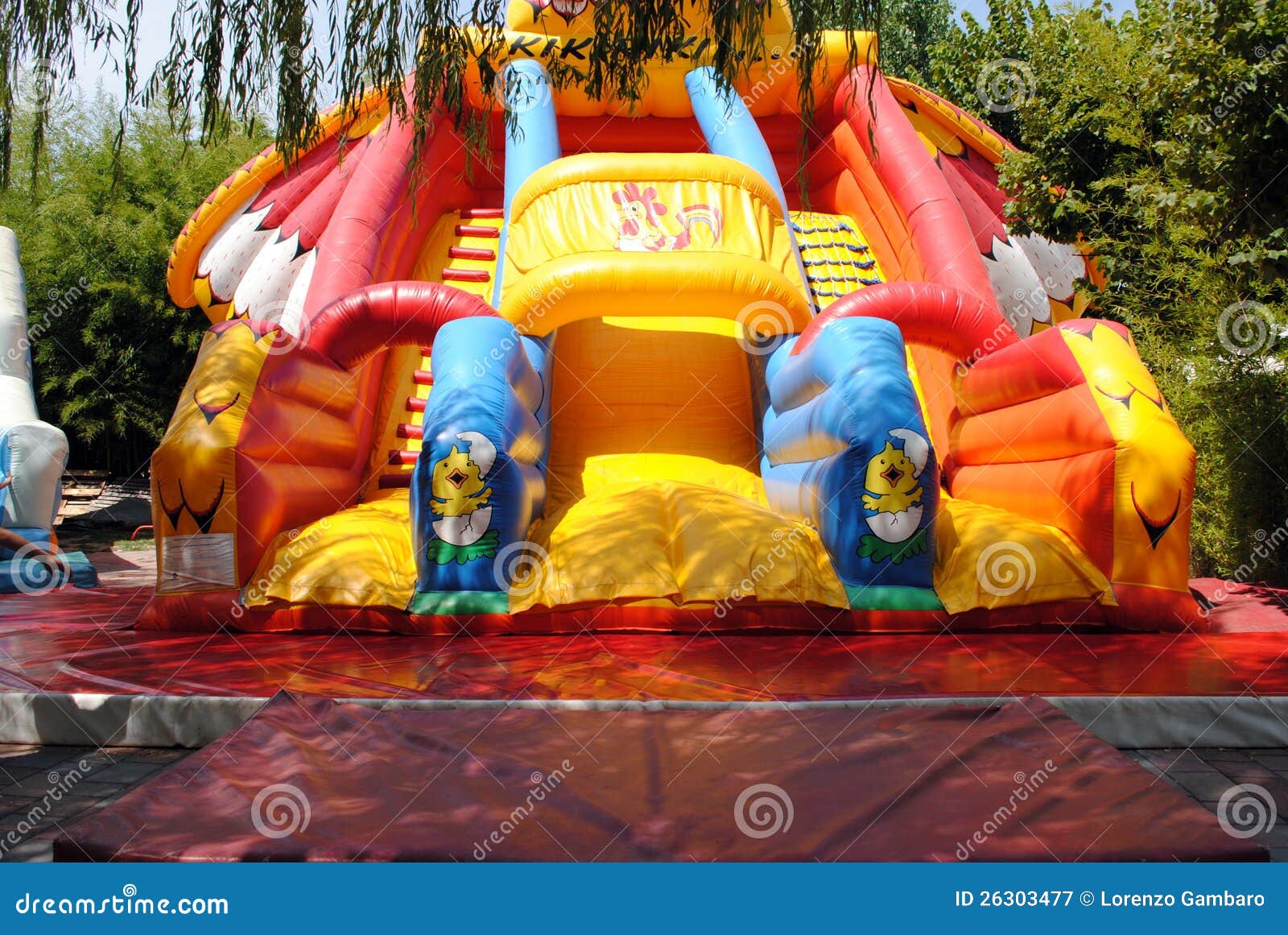 Inflatable air slide stock image. Image of nature, plastic - 26303477