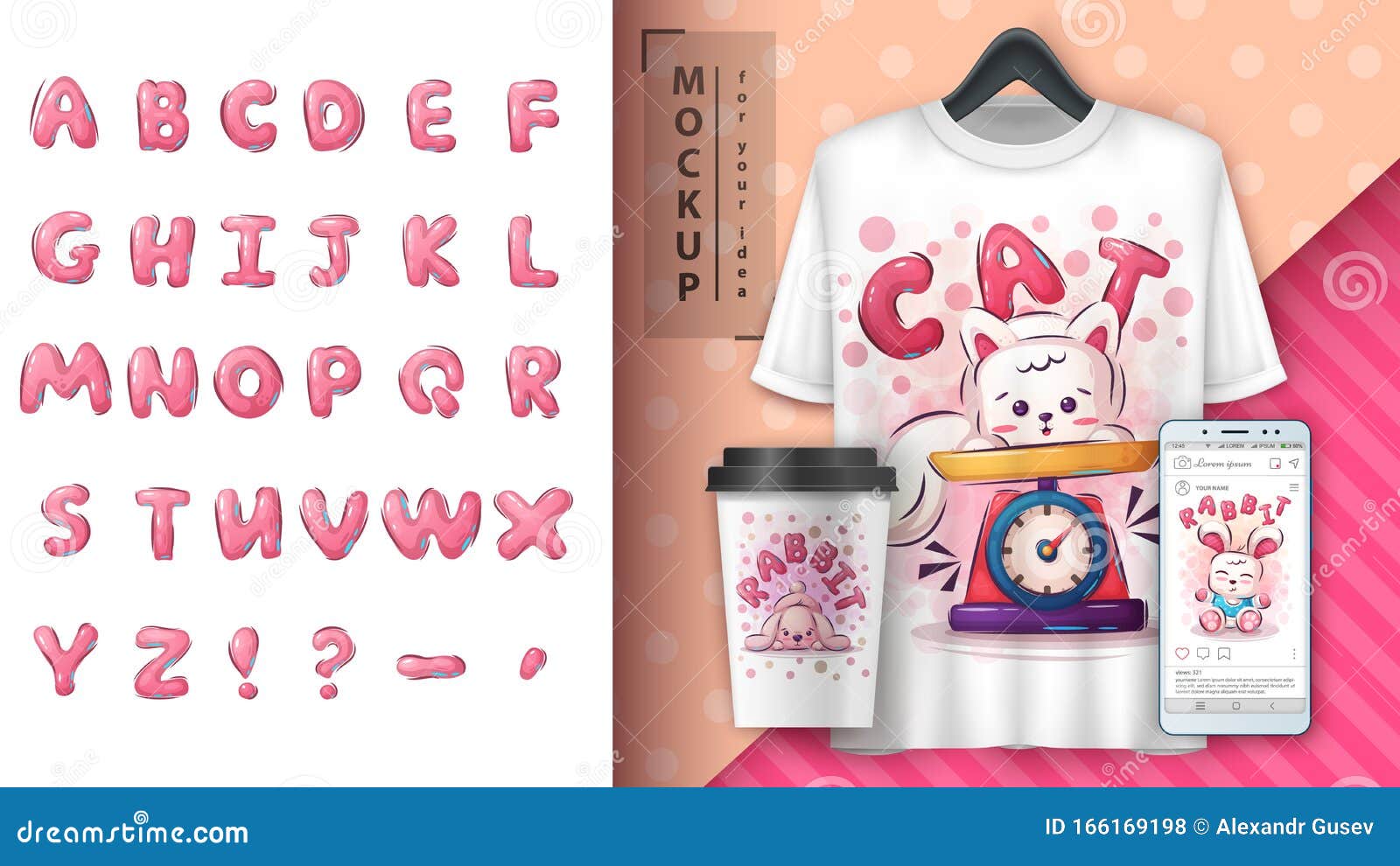 Inflatable Alphabet Poster and Merchandising Stock Vector ...