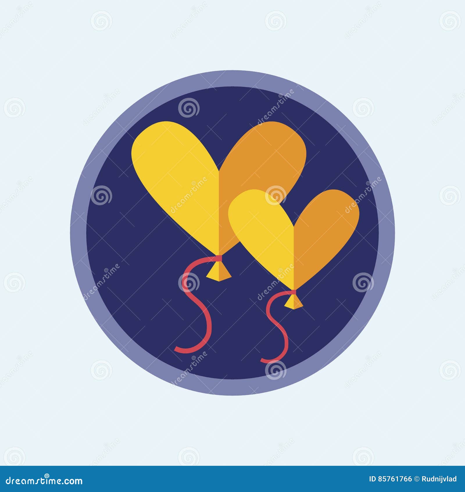 Inflatable ball icon flat stock vector. Illustration of color - 85761766