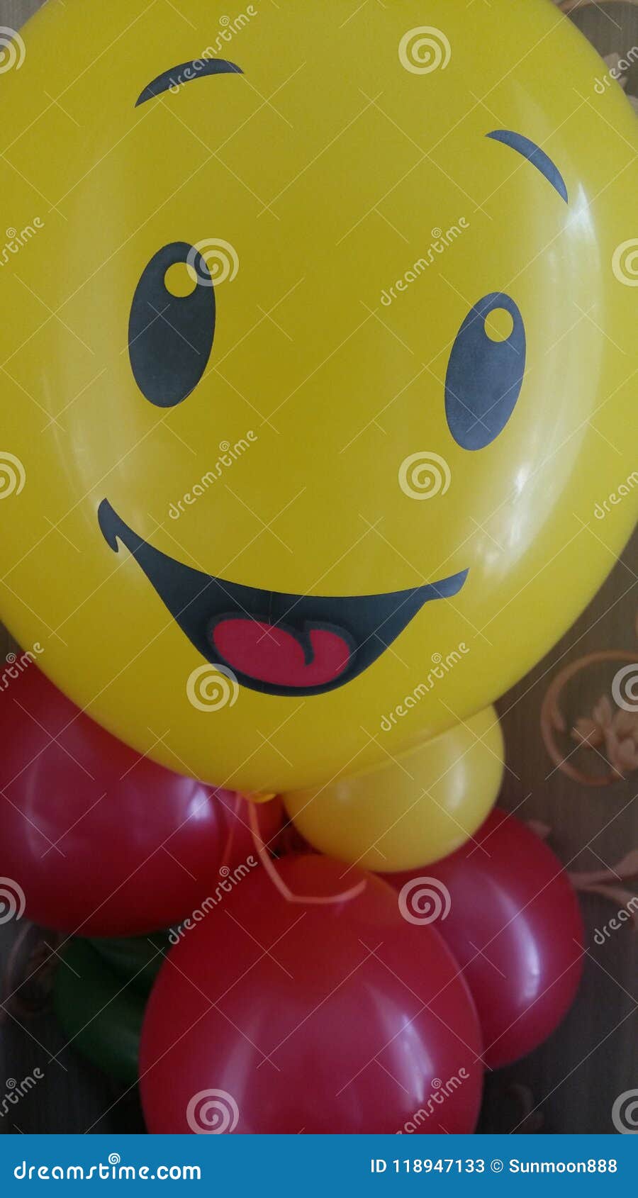 Inflatable Ball with Smiling Smiley Stock Image - Image of balloon ...