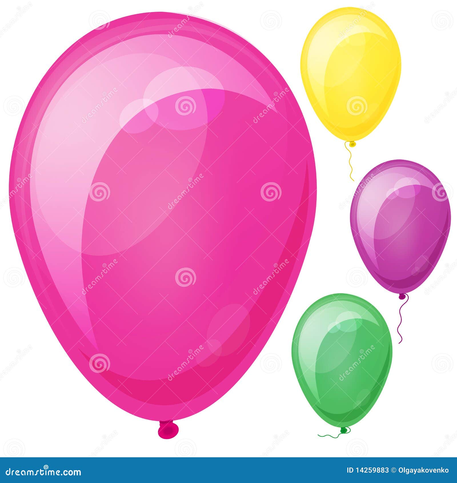 Inflatable balloon. stock vector. Illustration of cheerful - 14259883