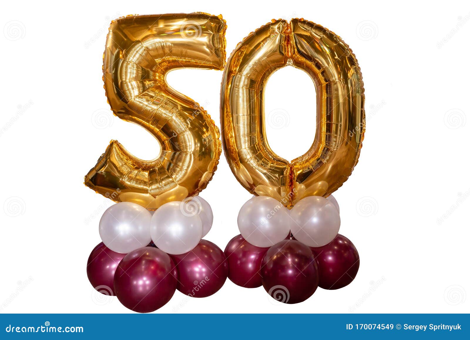 Inflatable Balls in the Form of Numbers 50 on the Anniversary ...
