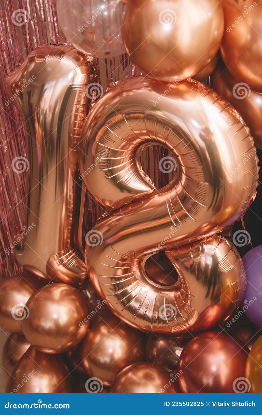 Inflatable Balls in the Shape of Numbers Stock Image - Image of form ...