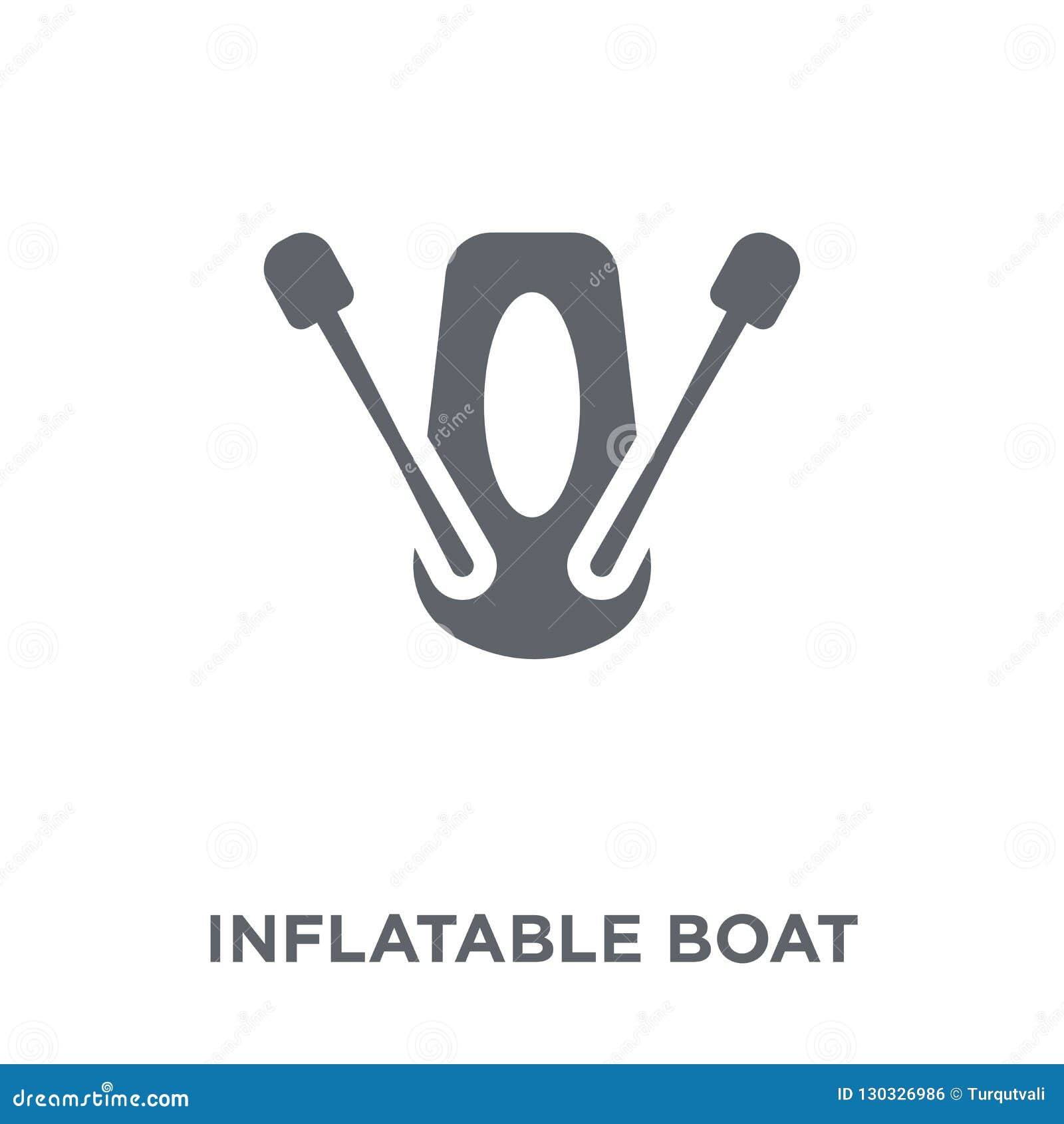 Inflatable Boat Icon from Camping Collection. Stock Vector ...