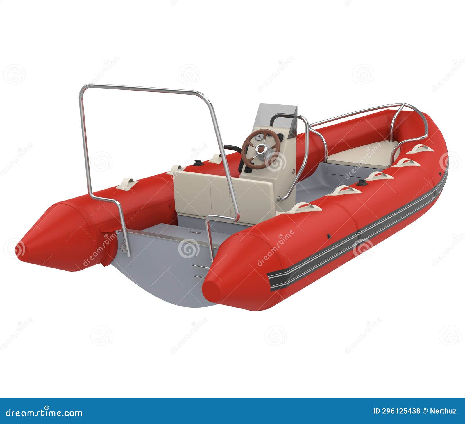 Inflatable Boat Isolated stock illustration. Illustration of raft ...