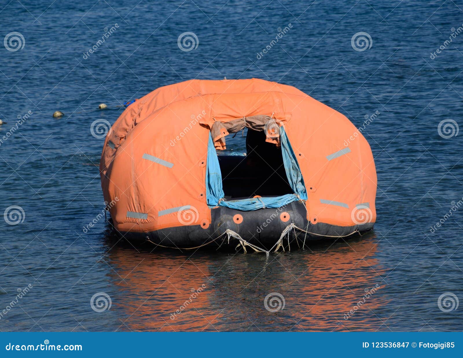 Inflatable Boat with Tent, Canopy on Boat Stock Image - Image of nature ...