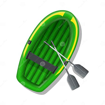 Inflatable Boat. Vector Illustration Stock Vector - Illustration of ...