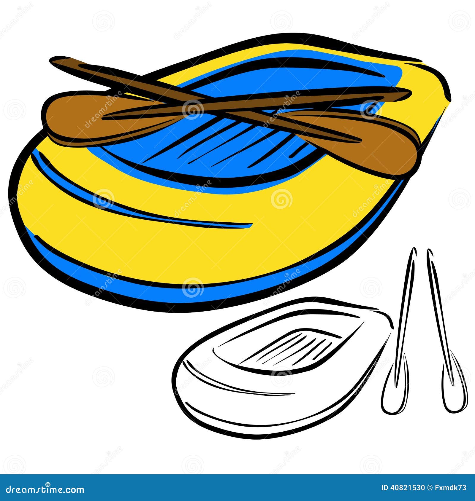 Inflatable boat stock vector. Illustration of action - 40821530