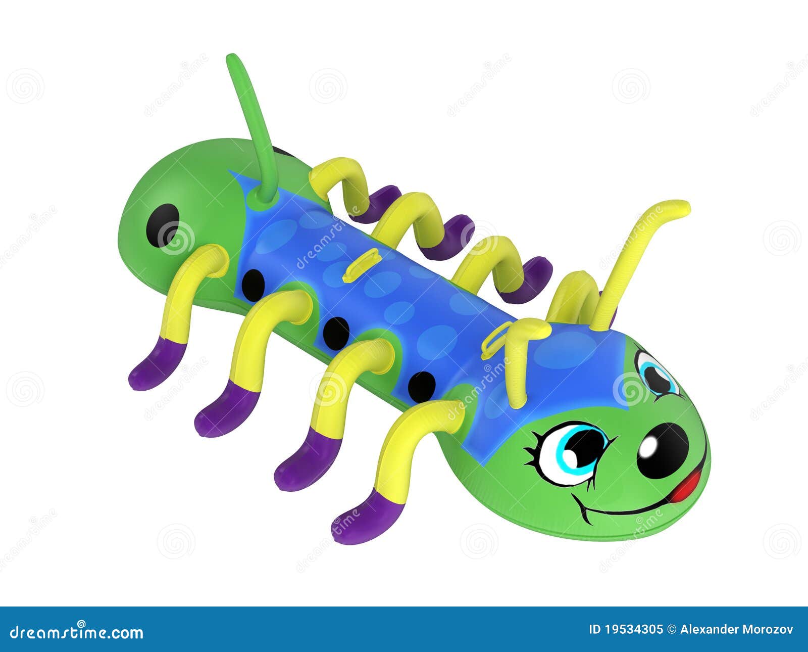 Inflatable centipede toy stock illustration. Illustration of game ...