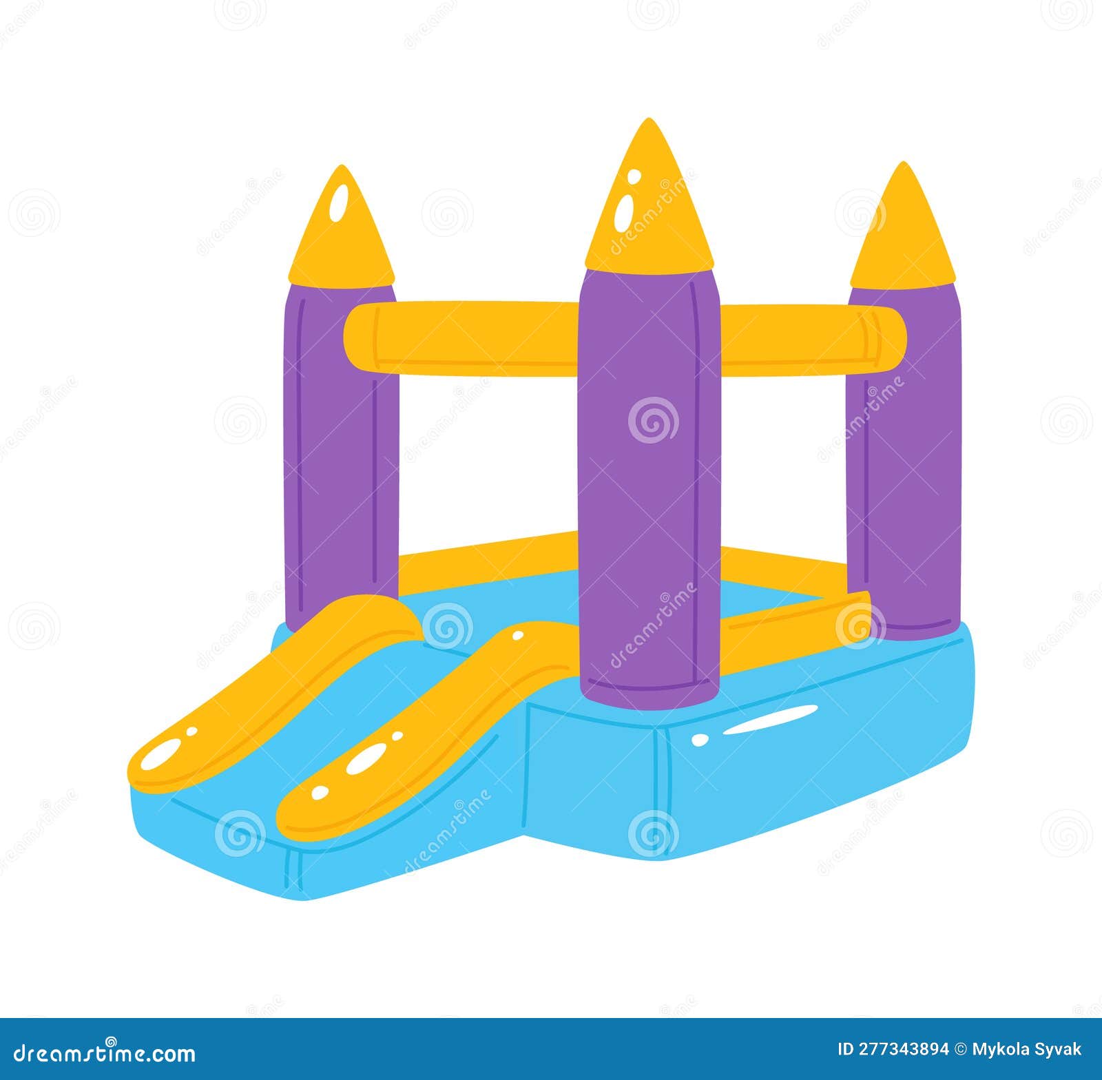Inflatable Children Castle Playground Stock Vector - Illustration of ...