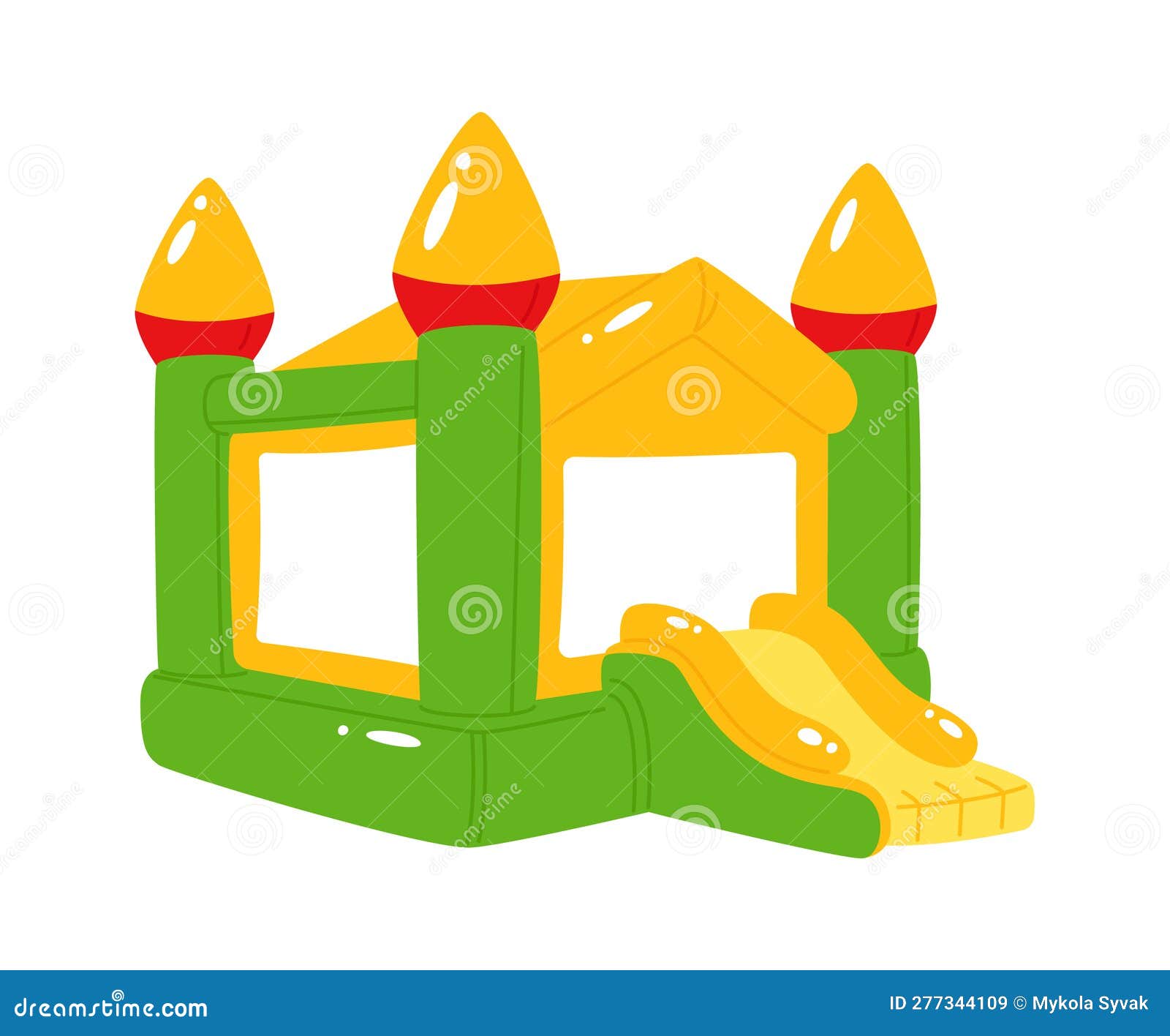 Inflatable Children Castle Playground Stock Vector - Illustration of ...