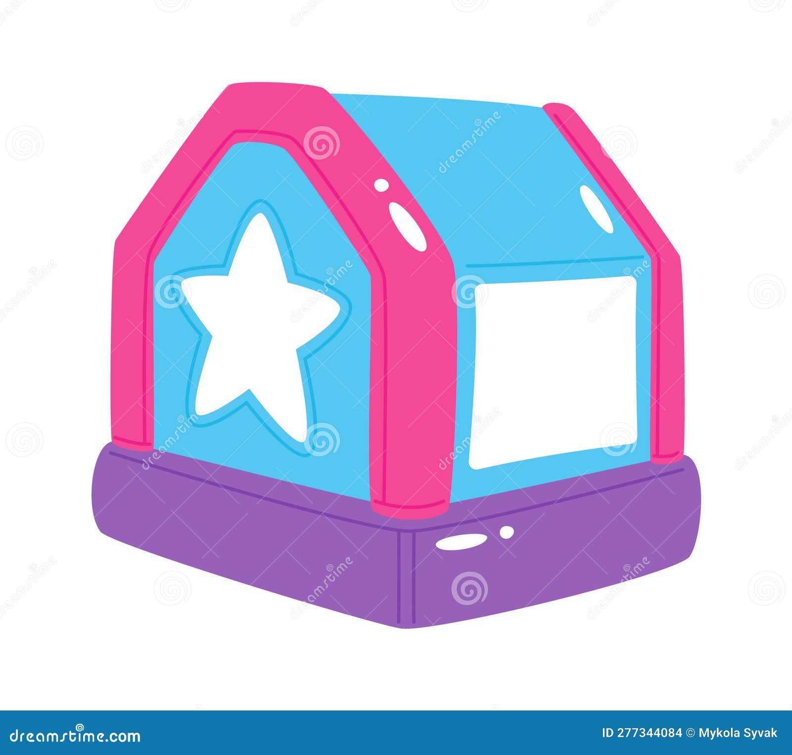 Inflatable Children House stock vector. Illustration of bounce - 277344084