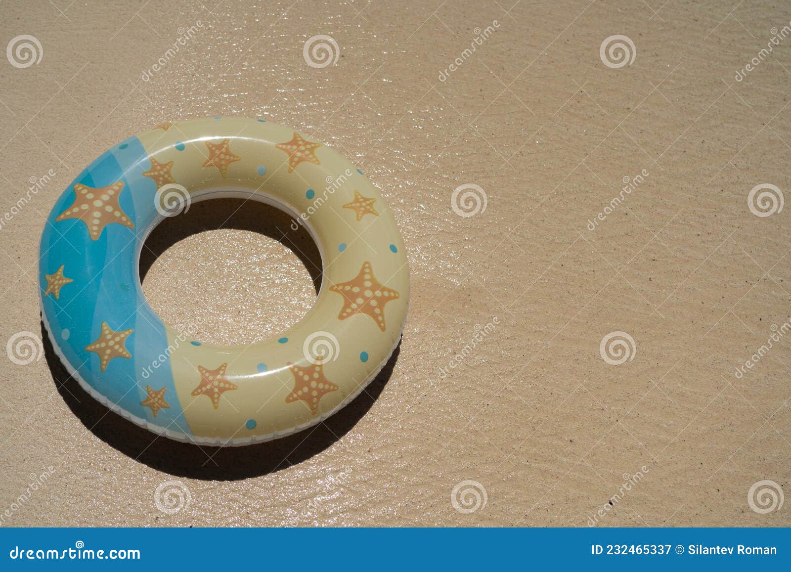 Inflatable Circle on the Beach Stock Image - Image of relax, swimming ...