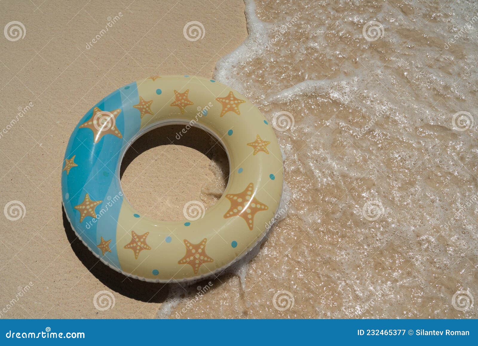 Inflatable Circle on the Beach Stock Image - Image of holiday, circle ...
