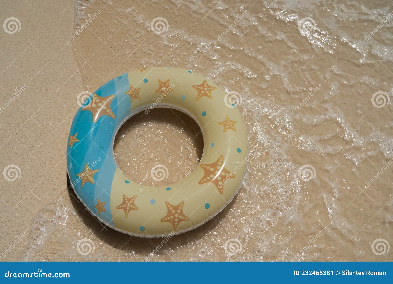 Inflatable Circle on the Beach Stock Image - Image of vacation, beach ...