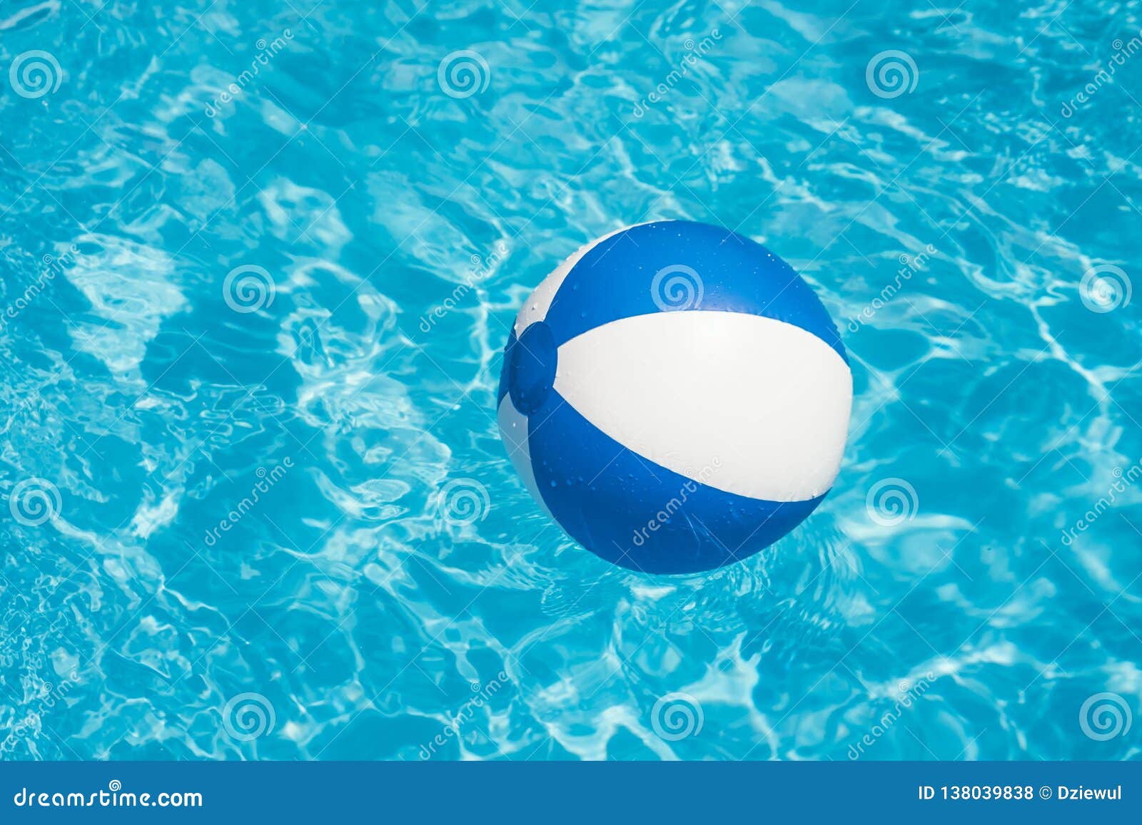 Ball Floating in a Swimming Pool Stock Photo - Image of summer, beach ...