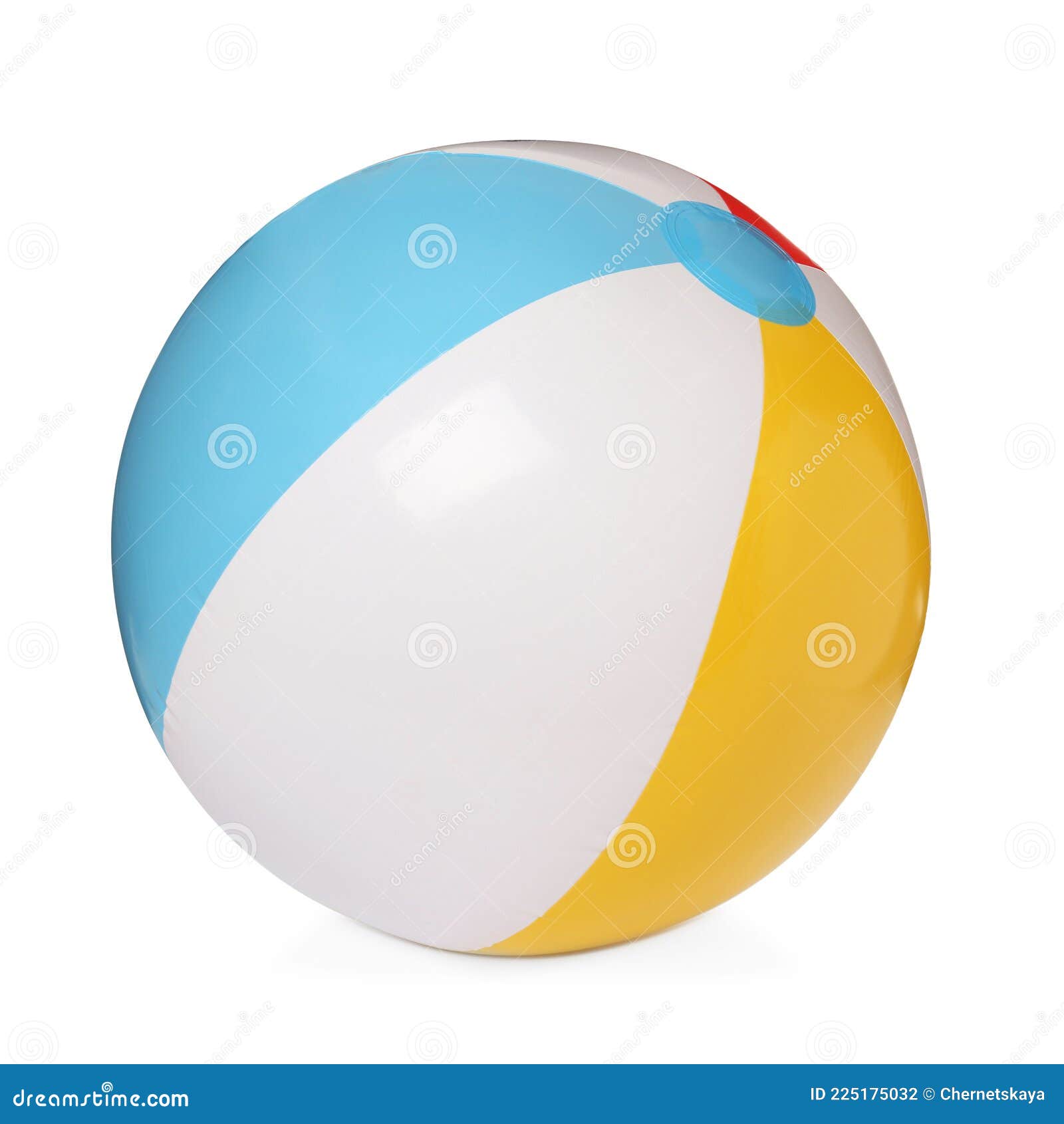 Inflatable Colorful Beach Ball on White Stock Photo - Image of object ...