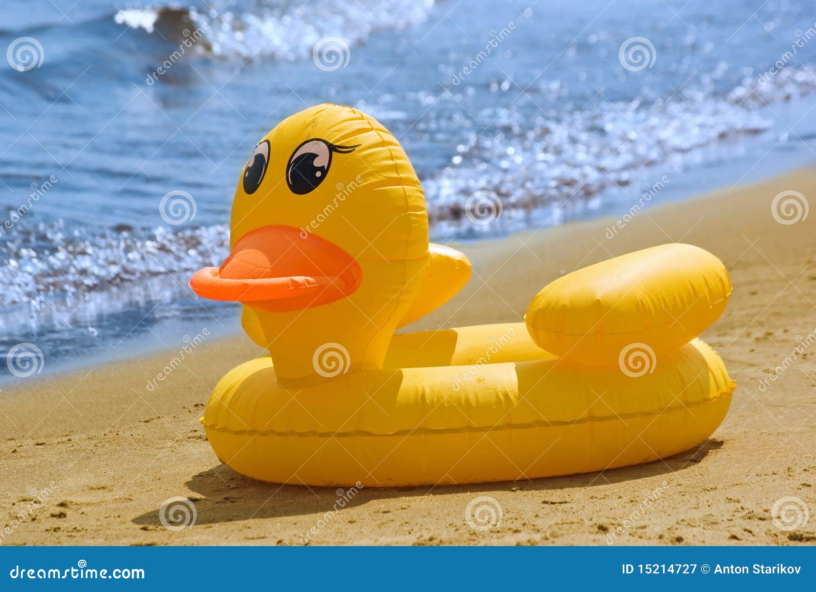 Inflatable duck stock image. Image of beach, life, duck - 15214727