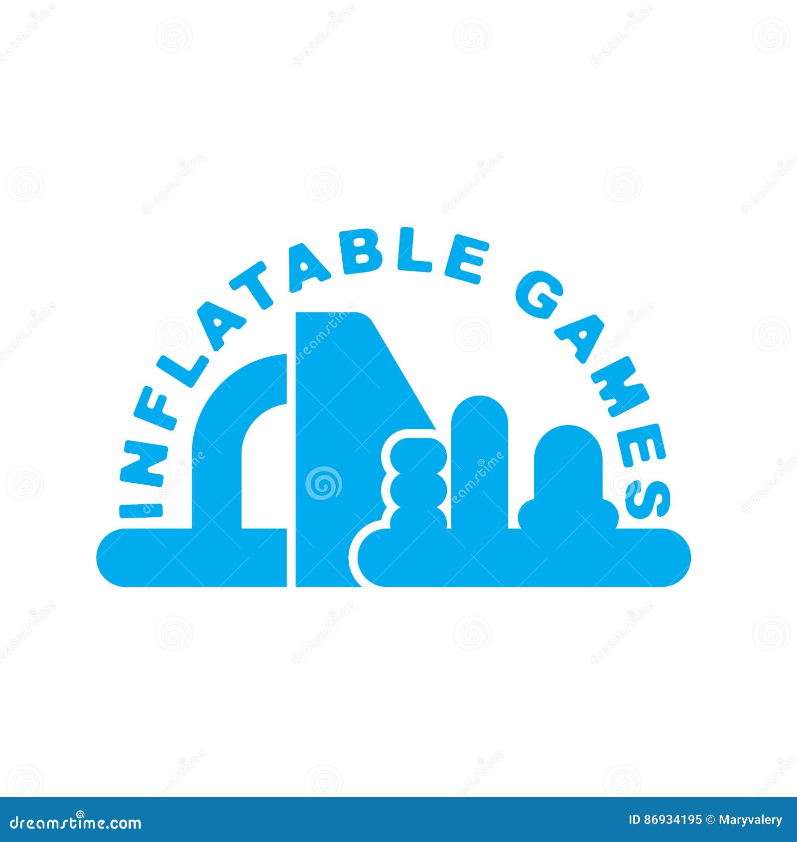 Inflatable Games Logo. Emblem for Water Park Amusement Stock Vector ...