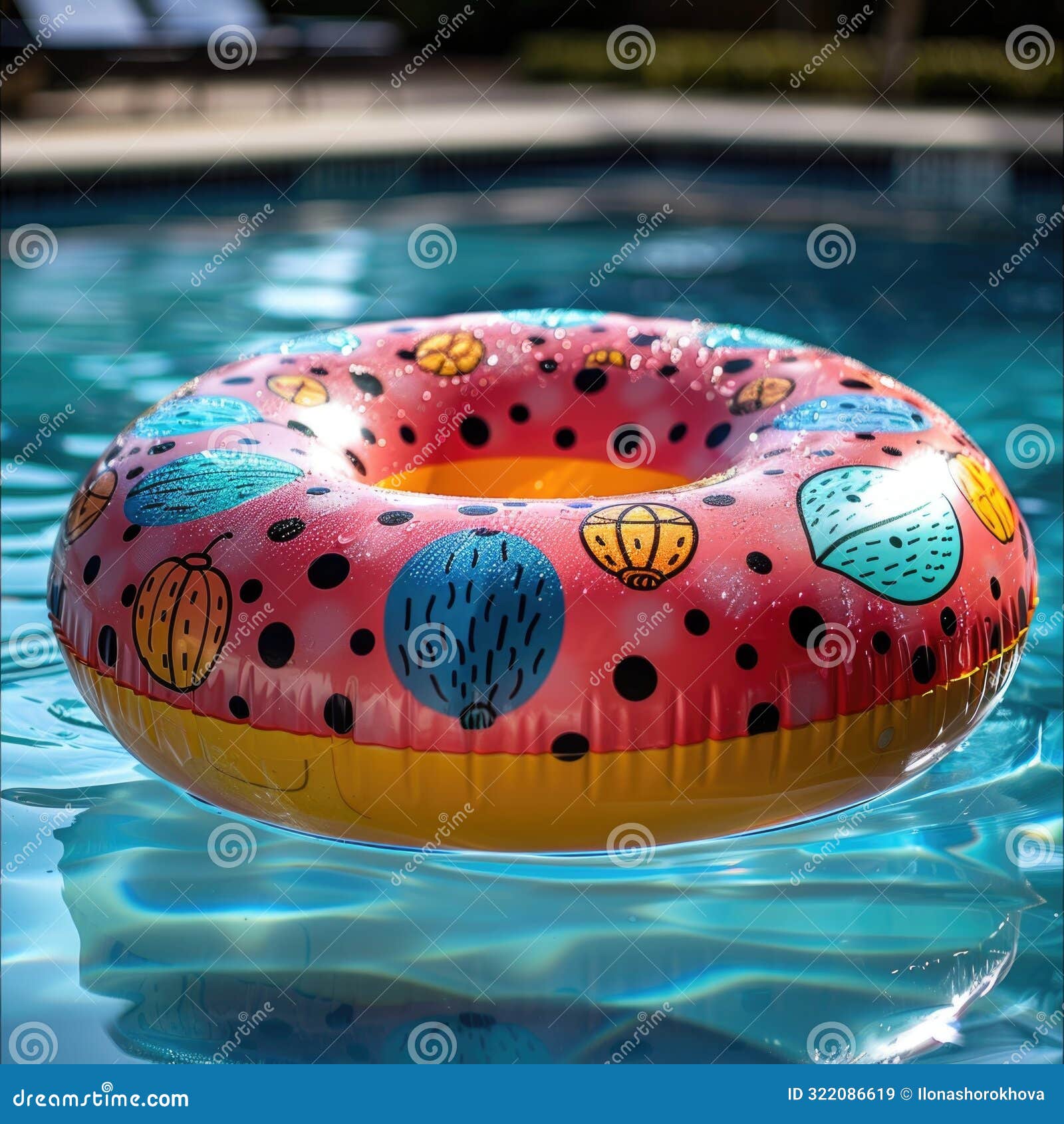Kid Floatie in the Pool. Ai Generated Stock Image - Image of life ...