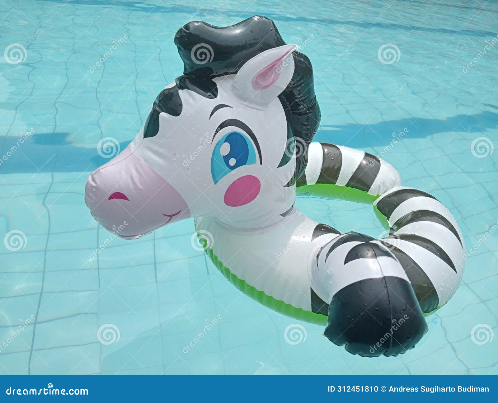 Inflatable Kid S Lifebuoy in the Shape of a Zebra. Stock Photo - Image ...