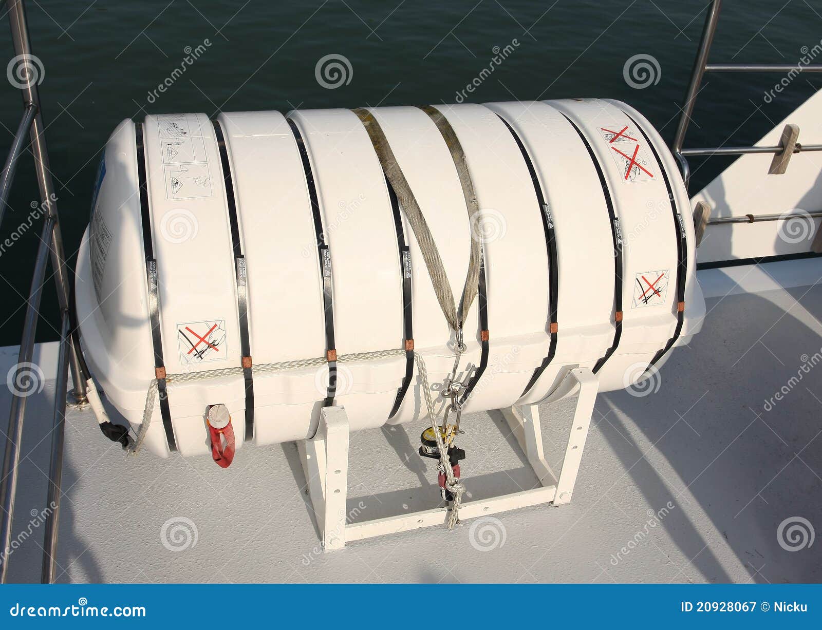Inflatable lifeboat stock image. Image of mechanism, rescue - 20928067