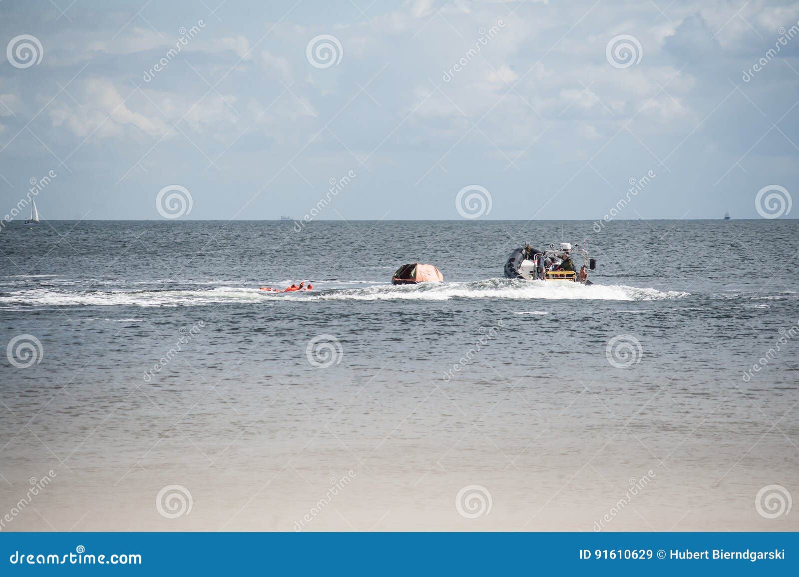 Inflatable Lifeboat Capsules On A Retired Aircraft Carrier Ship Stock ...