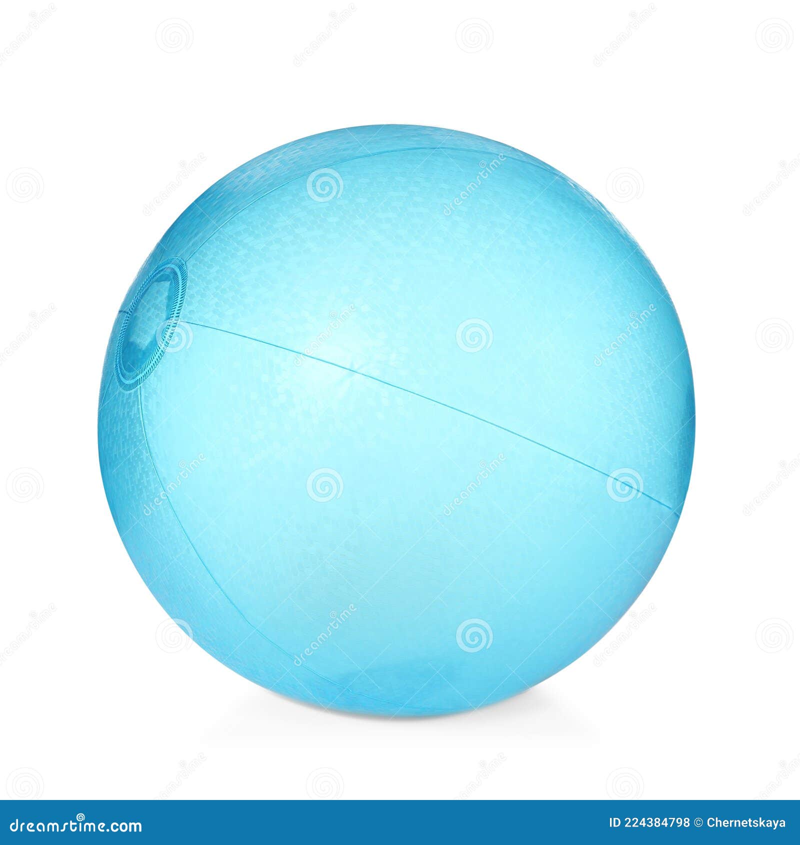 Inflatable Light Blue Beach Ball Isolated on White Stock Photo - Image ...