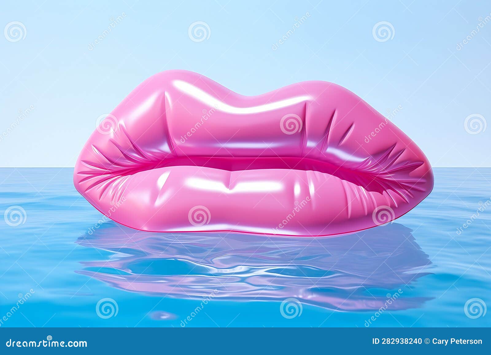 Inflatable Lips in the Sky stock illustration. Illustration of sense ...