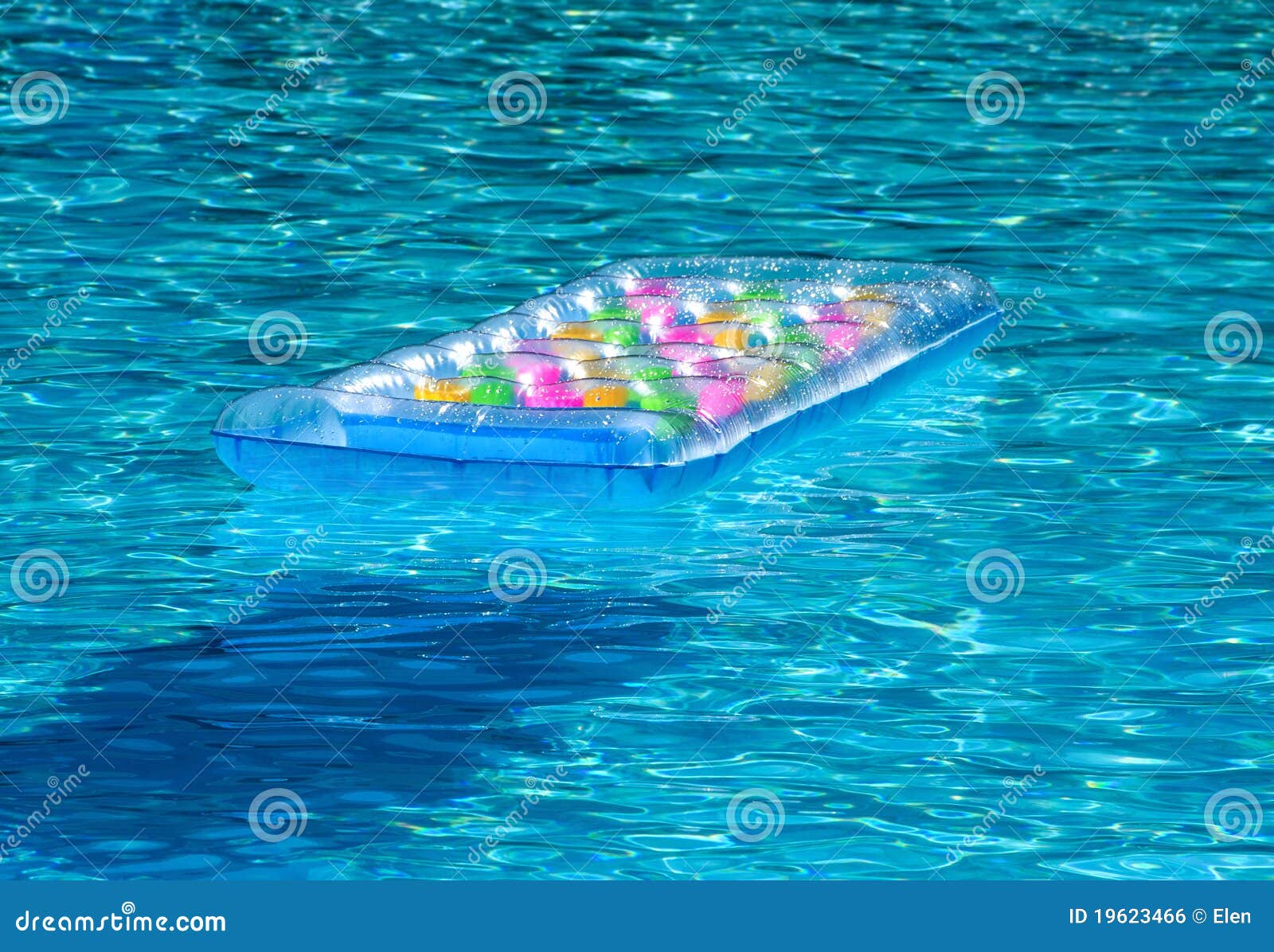 Inflatable Mattress in Pool Stock Photo - Image of beauty, holidays ...