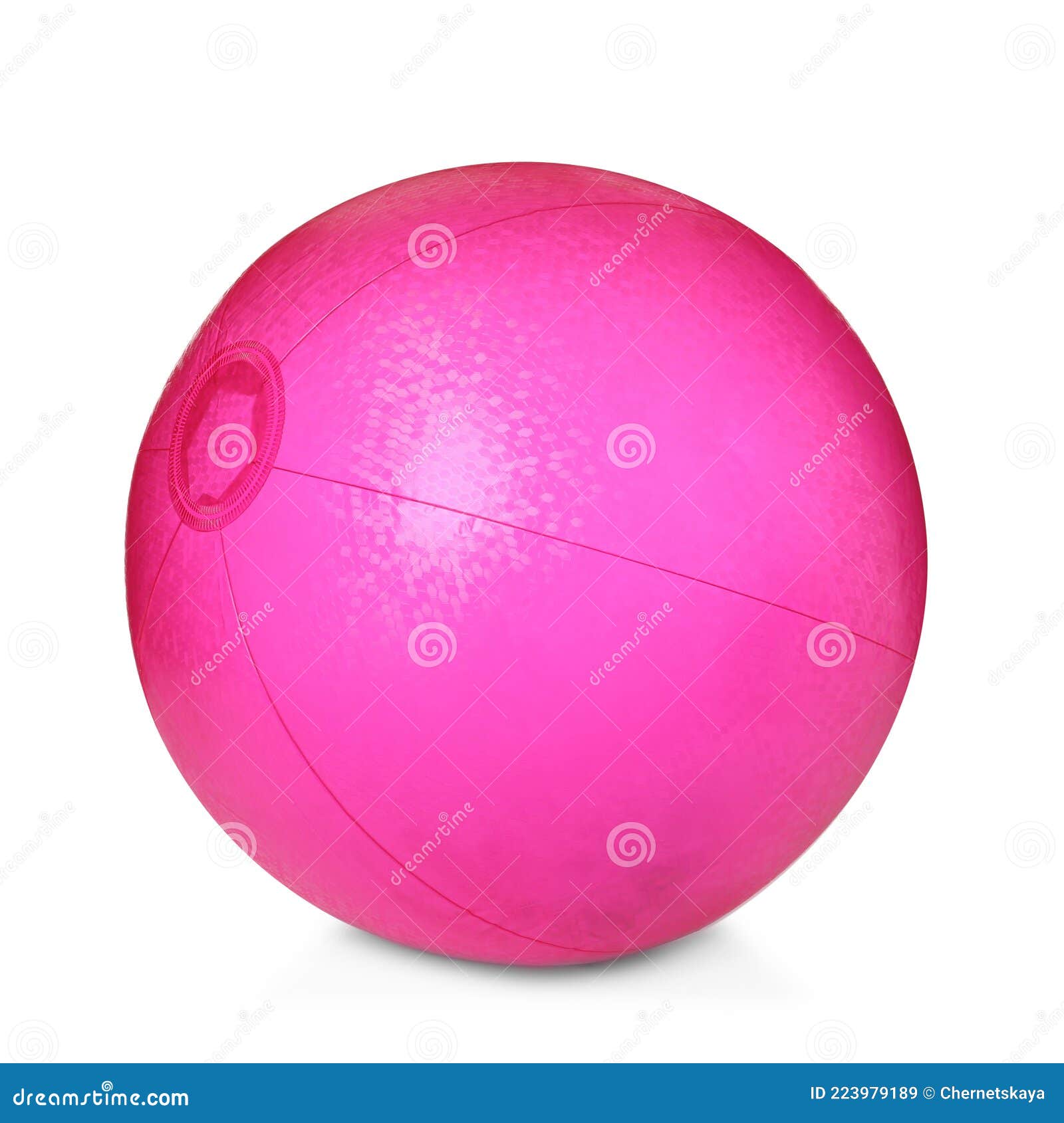Inflatable Pink Beach Ball Isolated on White Stock Image - Image of ...