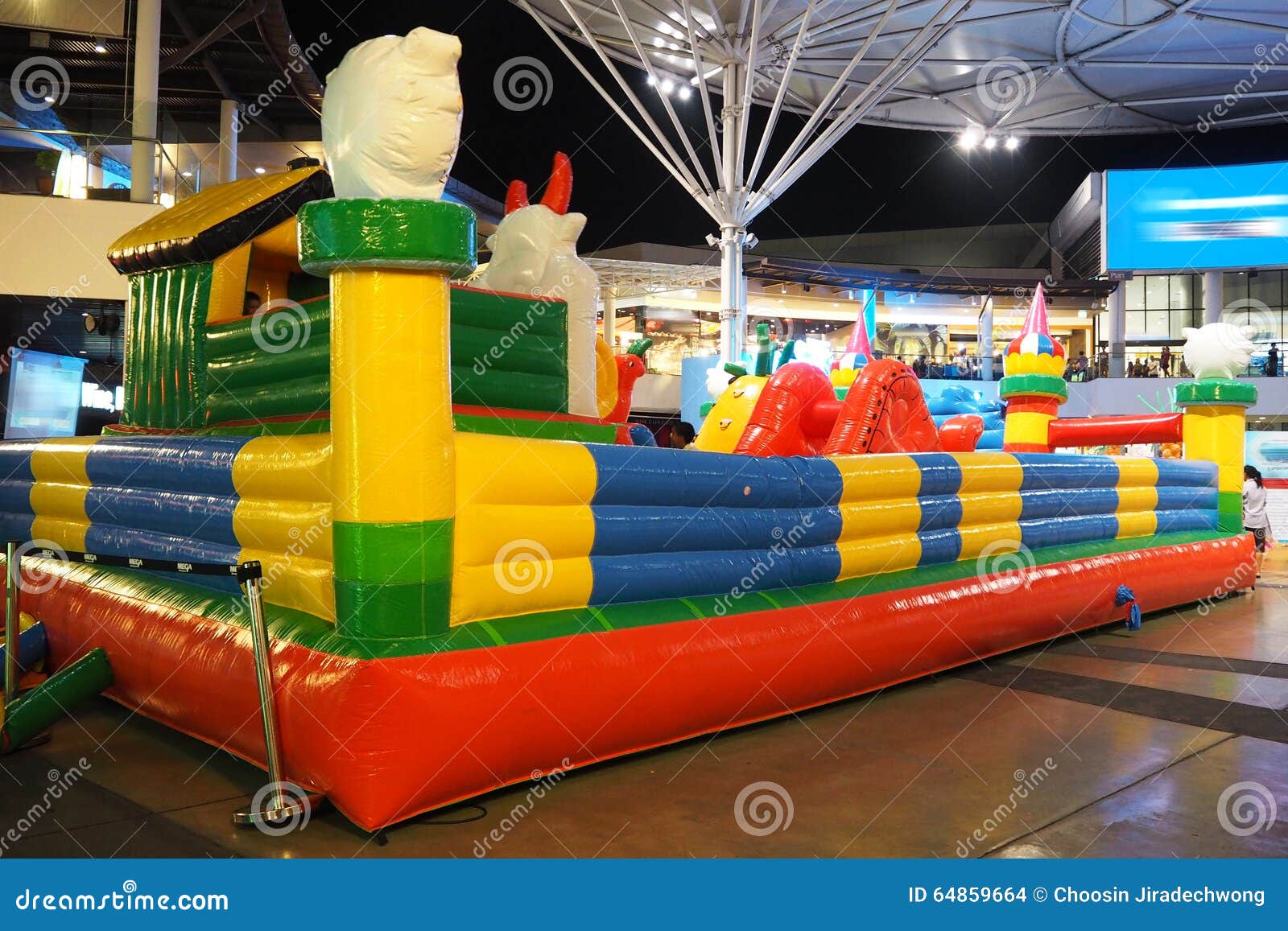 Inflatable playground stock photo. Image of isolated - 64859664