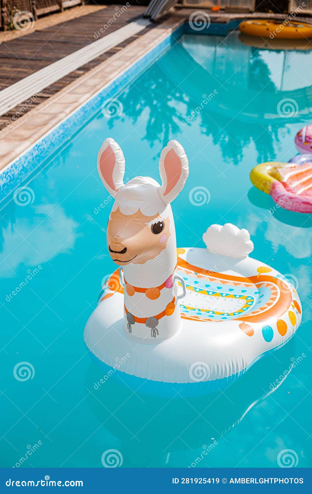 Inflatable Raft in the Form of a Llama Stock Image - Image of ...