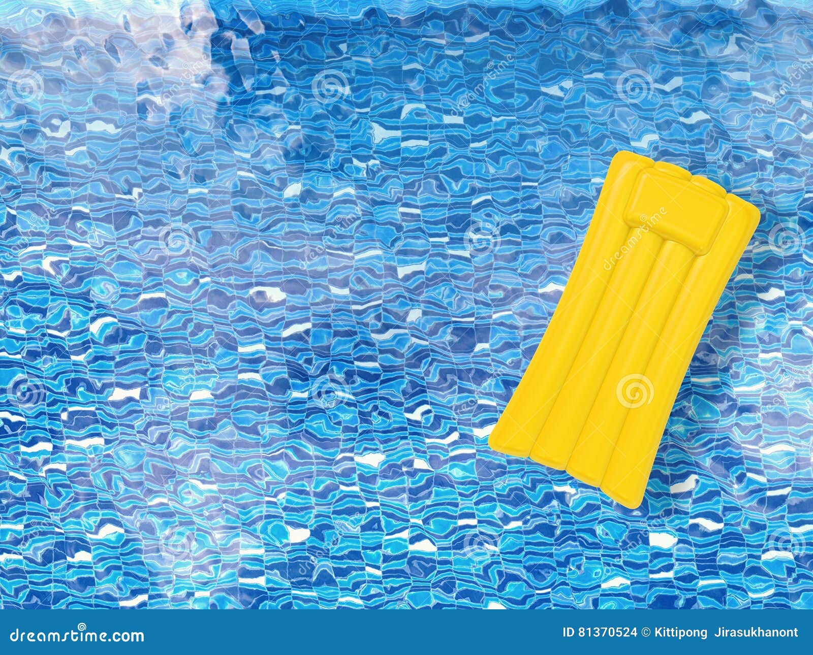 Inflatable Raft on Pool Top View Stock Illustration - Illustration of ...