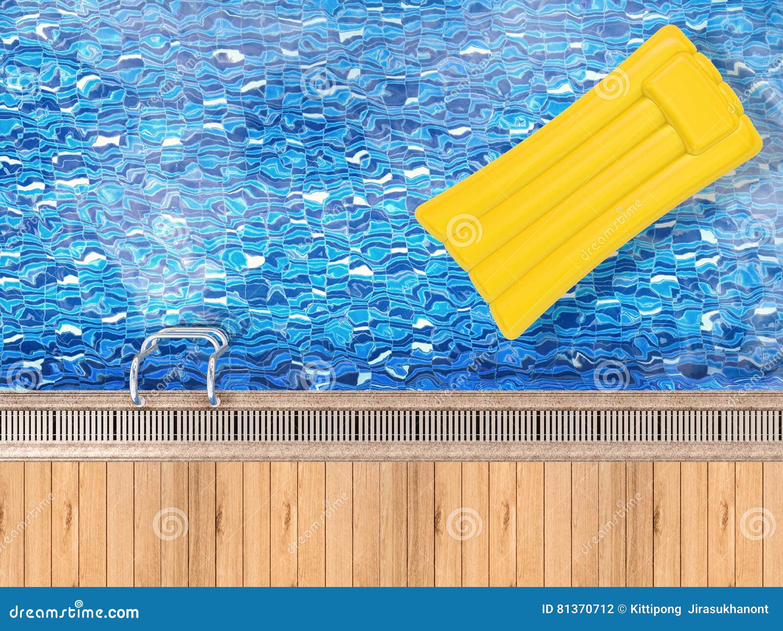 Inflatable Raft on Pool Top View Stock Illustration - Illustration of ...