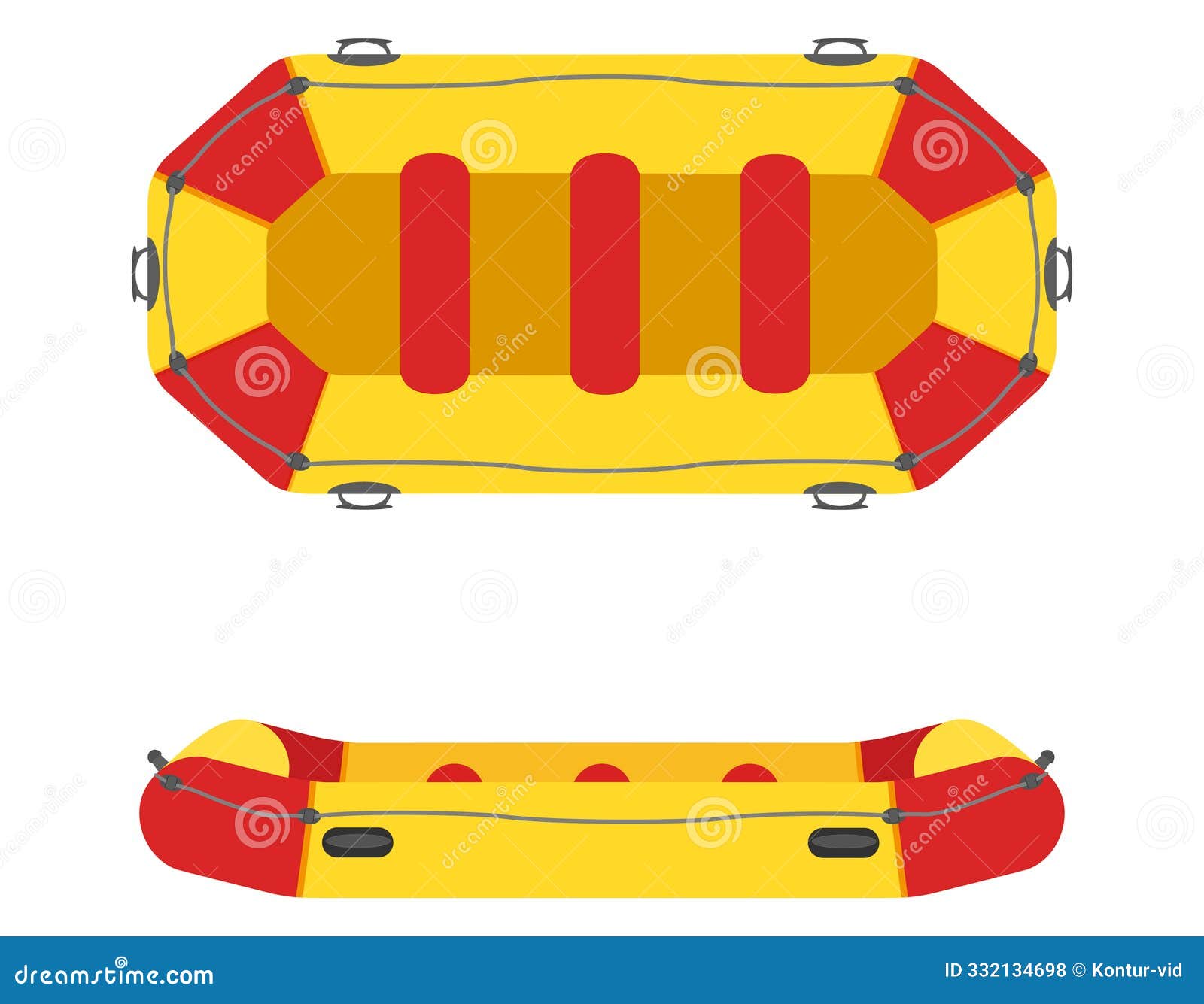 Inflatable Rafting Boat Vector Illustration | CartoonDealer.com #129657060