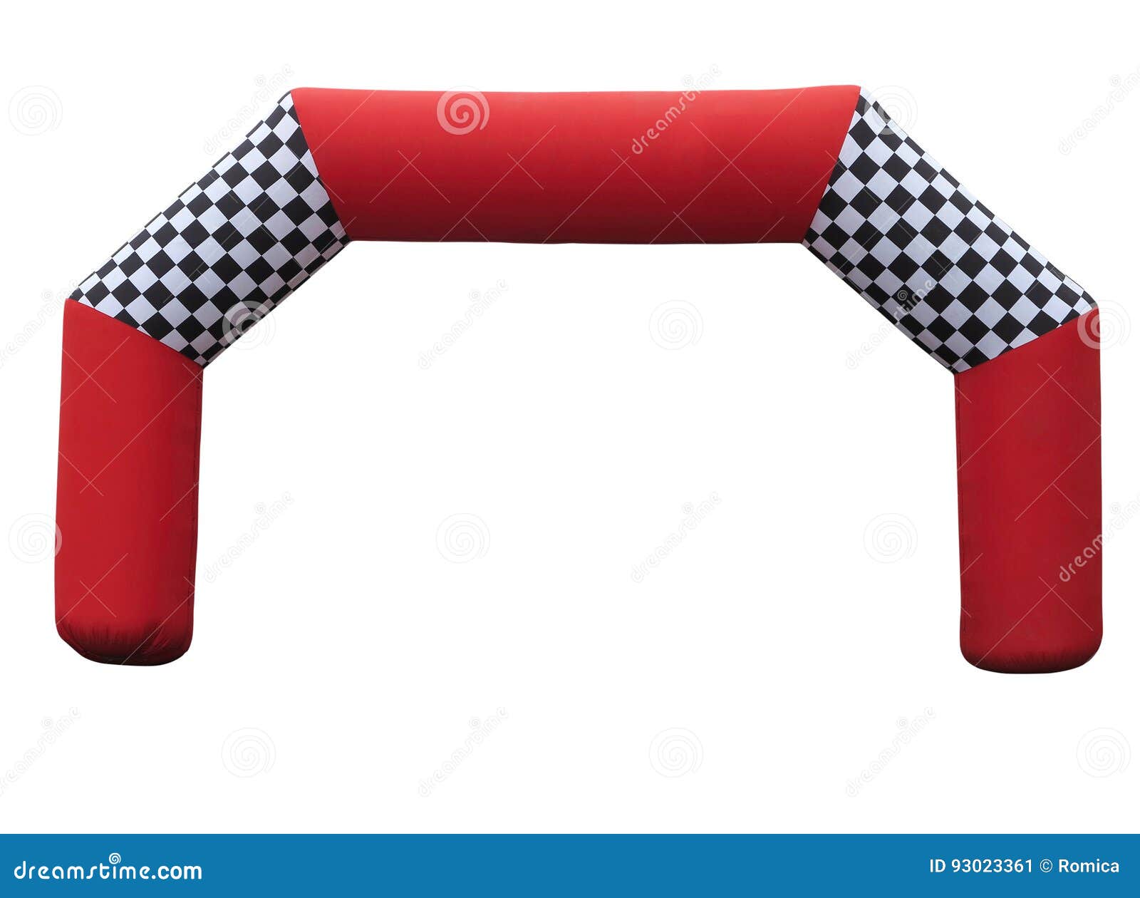Inflatable Red Race Finish Gate Isolated Over White Stock Illustration ...