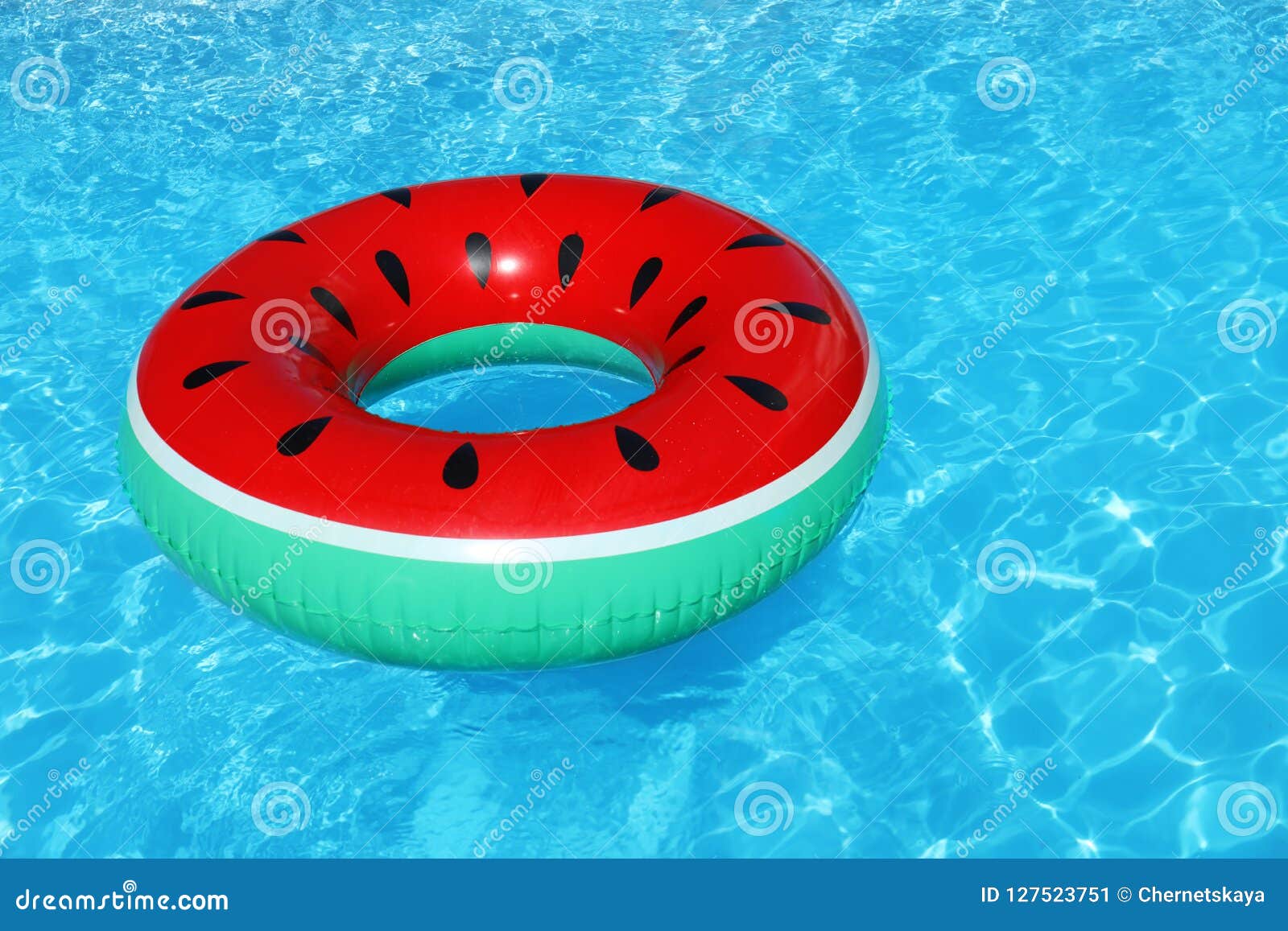 Inflatable Ring Floating in Swimming Pool Stock Image - Image of lazy ...