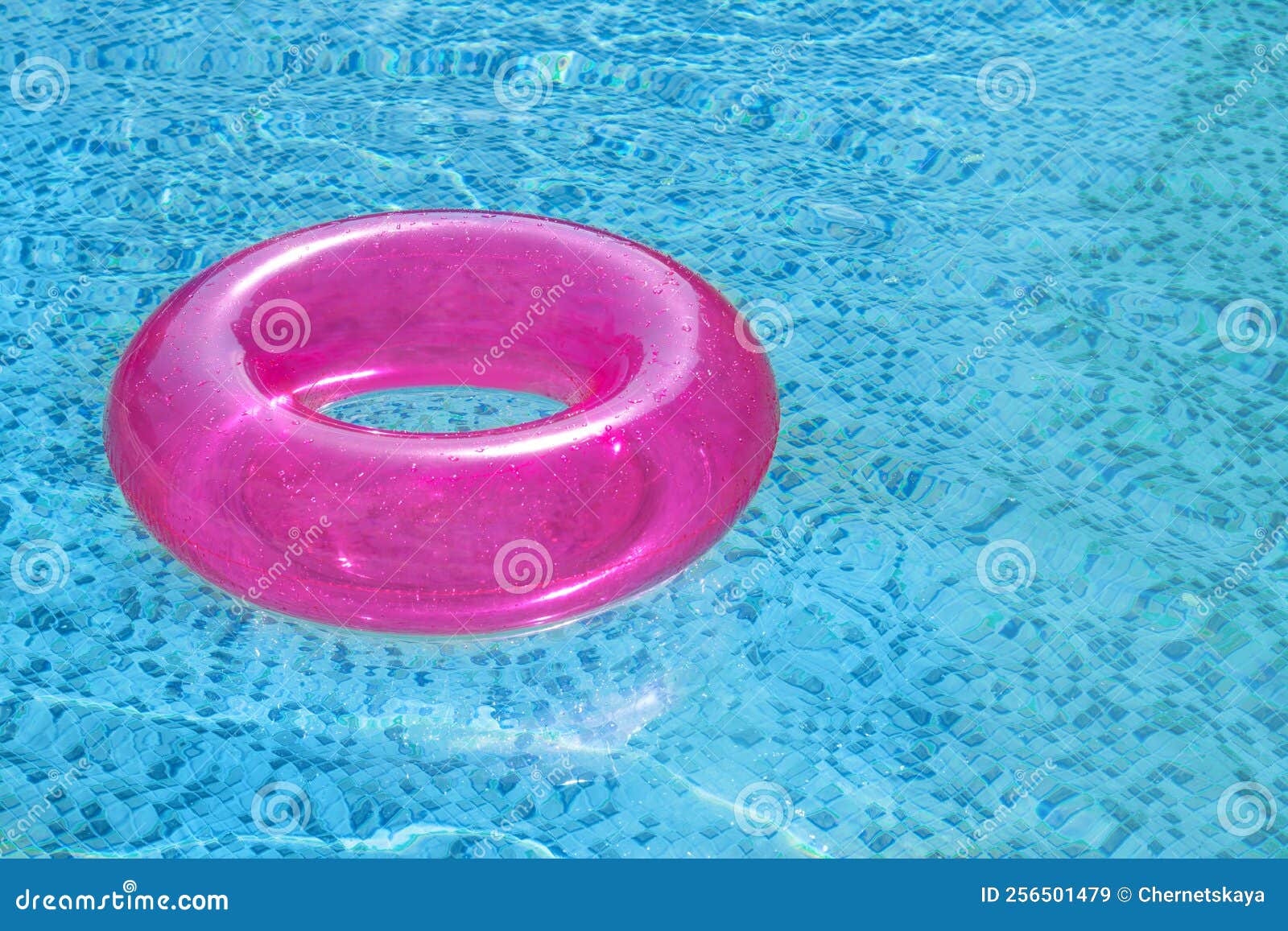 Inflatable Ring Floating on Water in Swimming Pool Stock Image - Image ...