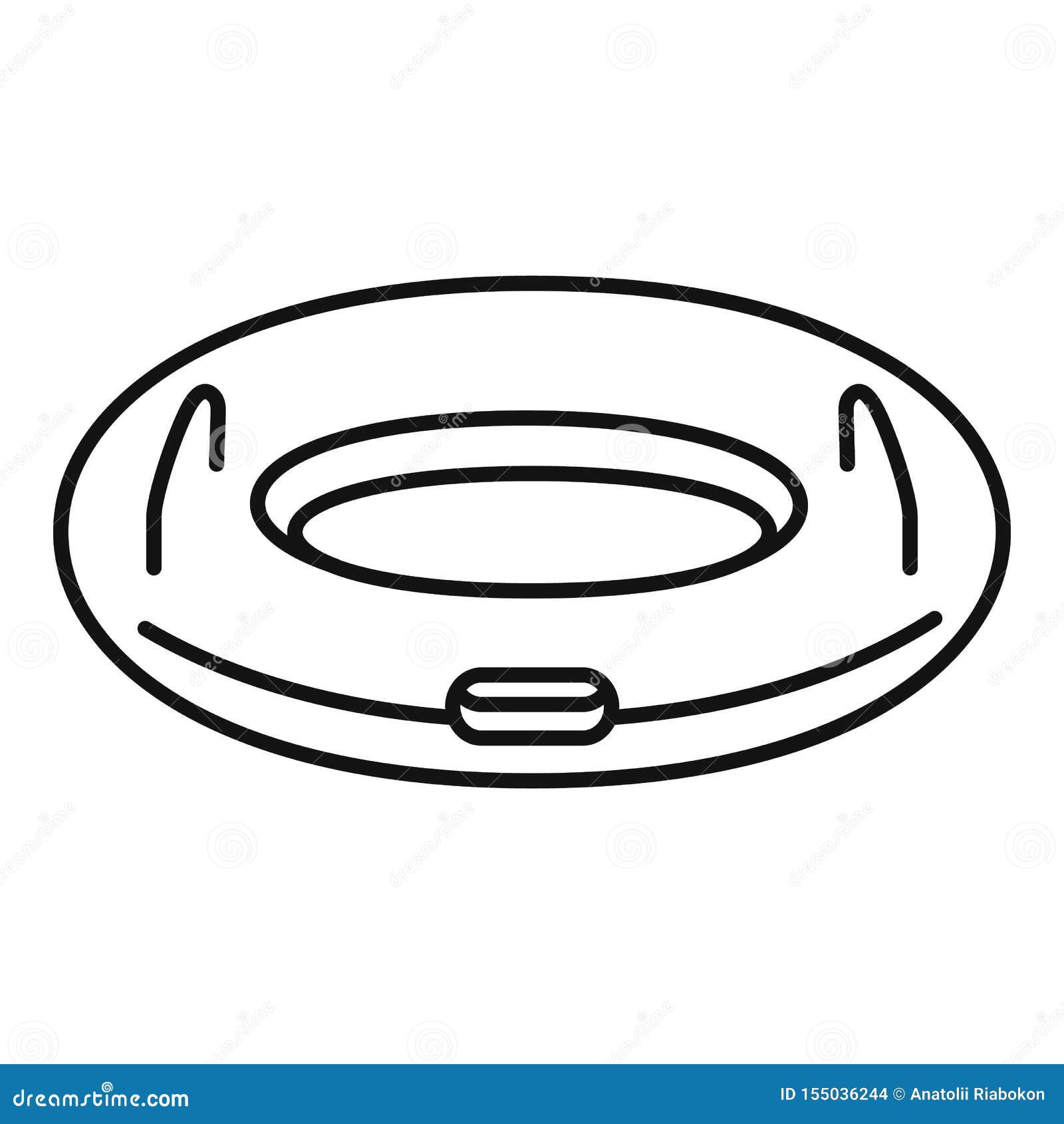 Inflatable Ring Icon, Outline Style Stock Vector - Illustration of ...