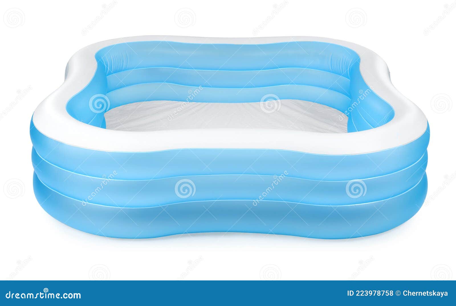 Inflatable Rubber Swimming Pool on White Stock Photo - Image of play ...
